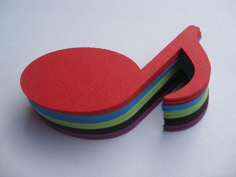 20 Music Notes 6 Inch. Large Size. CHOOSE YOUR COLORS. Escort - Etsy