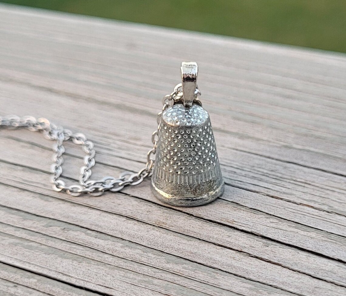 Vintage Thimble Necklace. Gifts for Mom, Women, Anniversary Gift ...