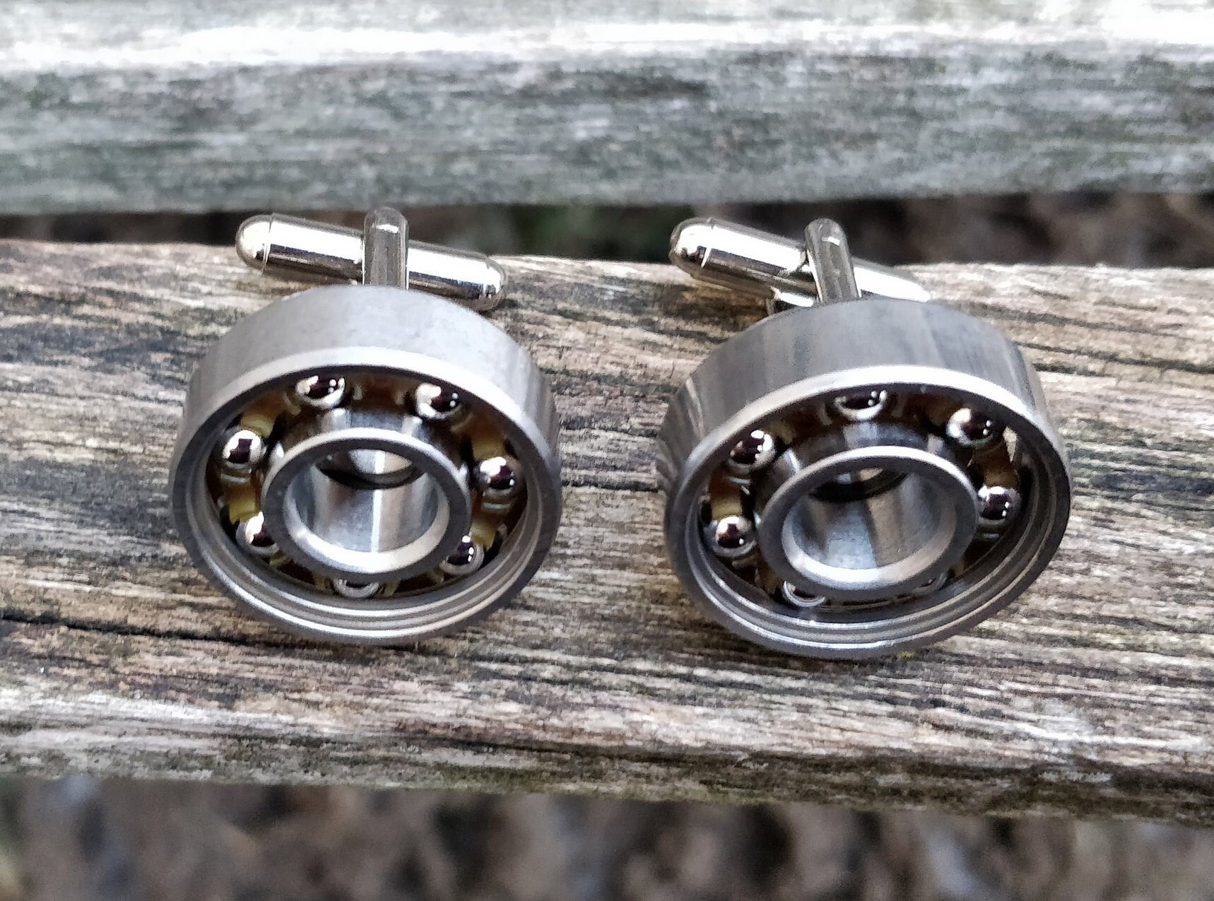Ball Bearing Cufflinks. Wedding, Groom, Groomsmen Gift, Dad., Father's ...