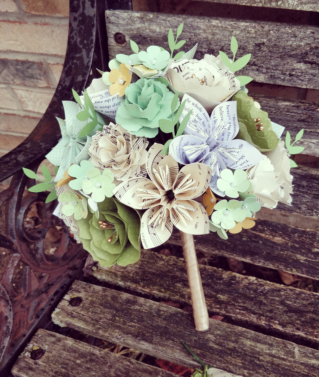 Custom Paper Flower Wedding Bouquets. You Pick the Colors, Papers ...