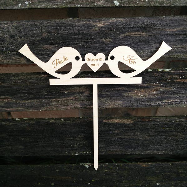 Love Bird Cake Topper - Etsy