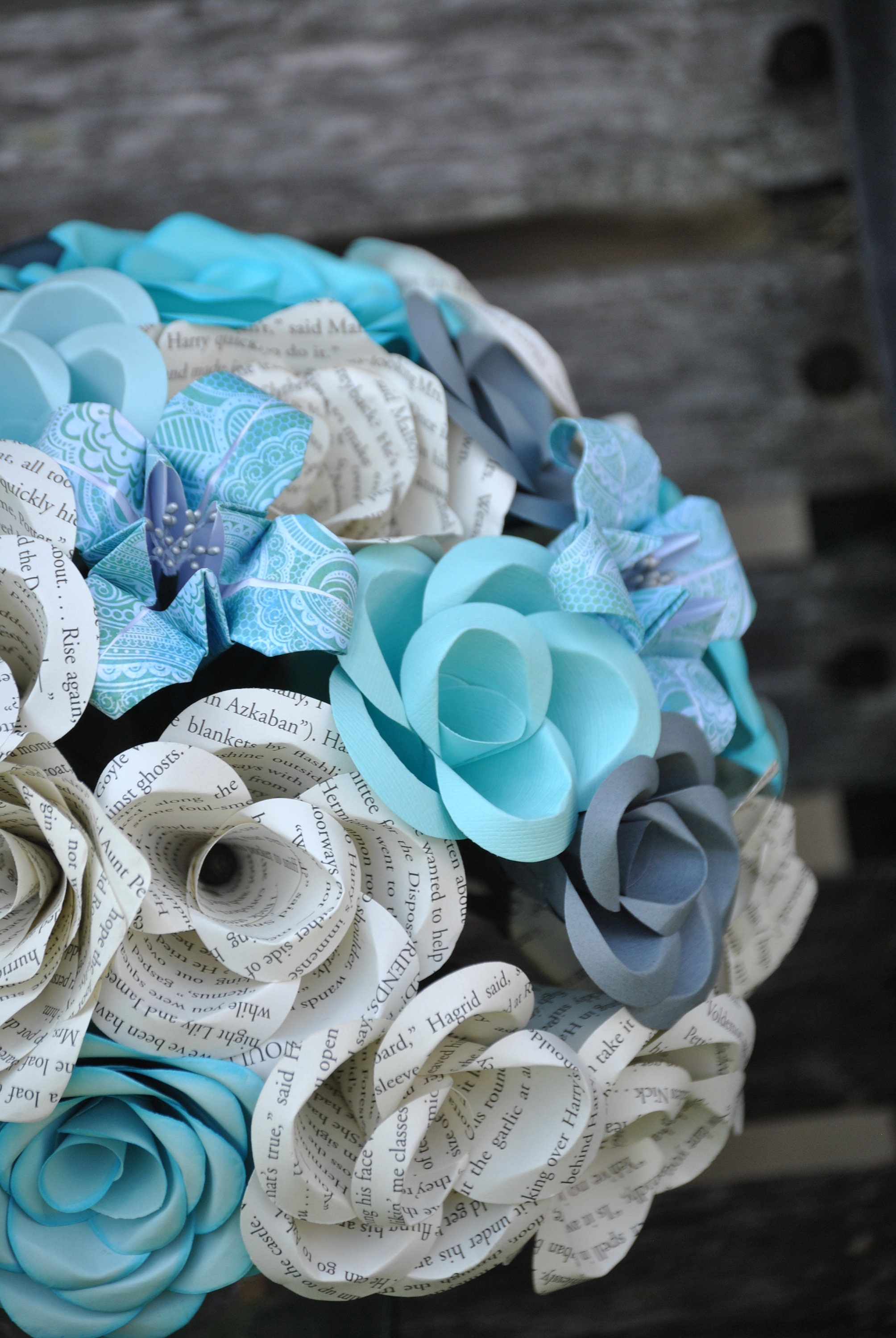 Custom Paper Flower Wedding Bouquets. You Pick the Colors | Etsy