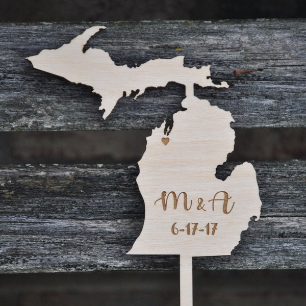 State Cake Topper - Etsy