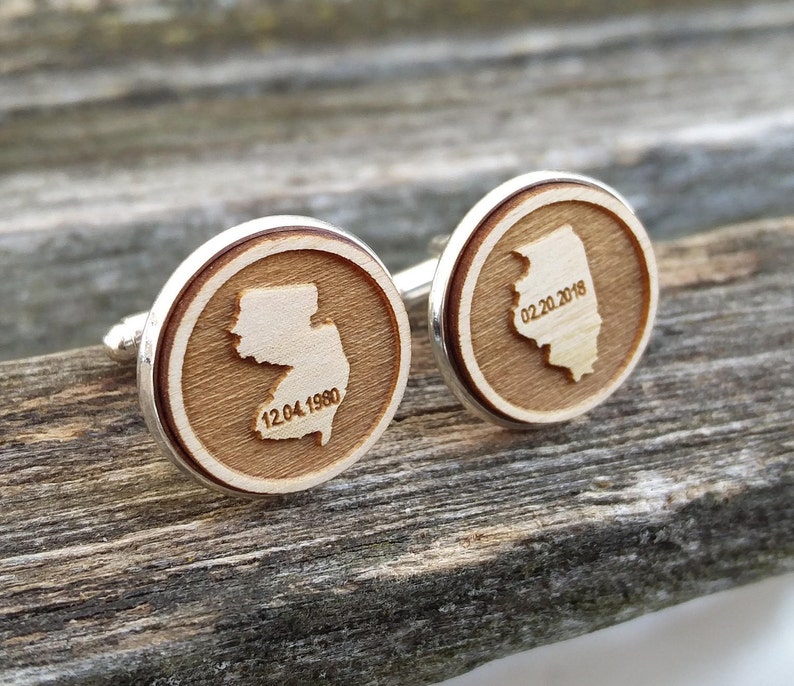 Personalized State Cufflinks. or Country. Gift for Groom - Etsy