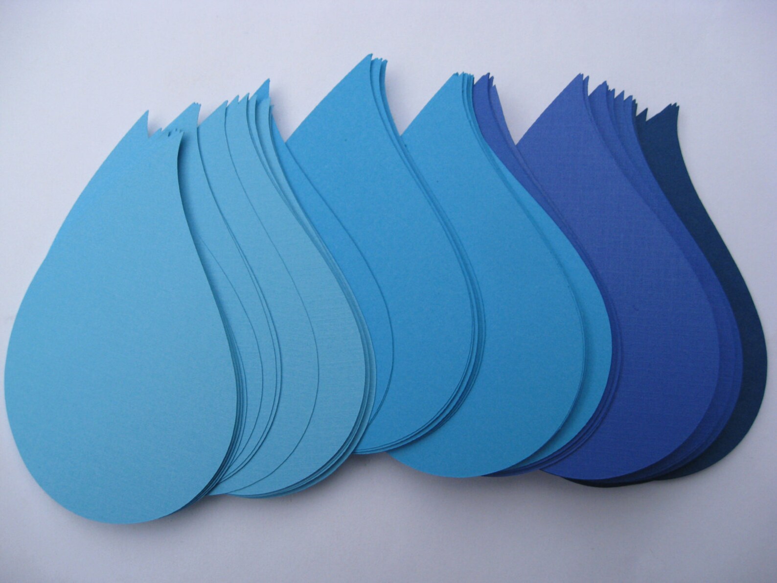150 Raindrops. 5 Inches. in Blues. or CHOOSE YOUR COLORS. - Etsy