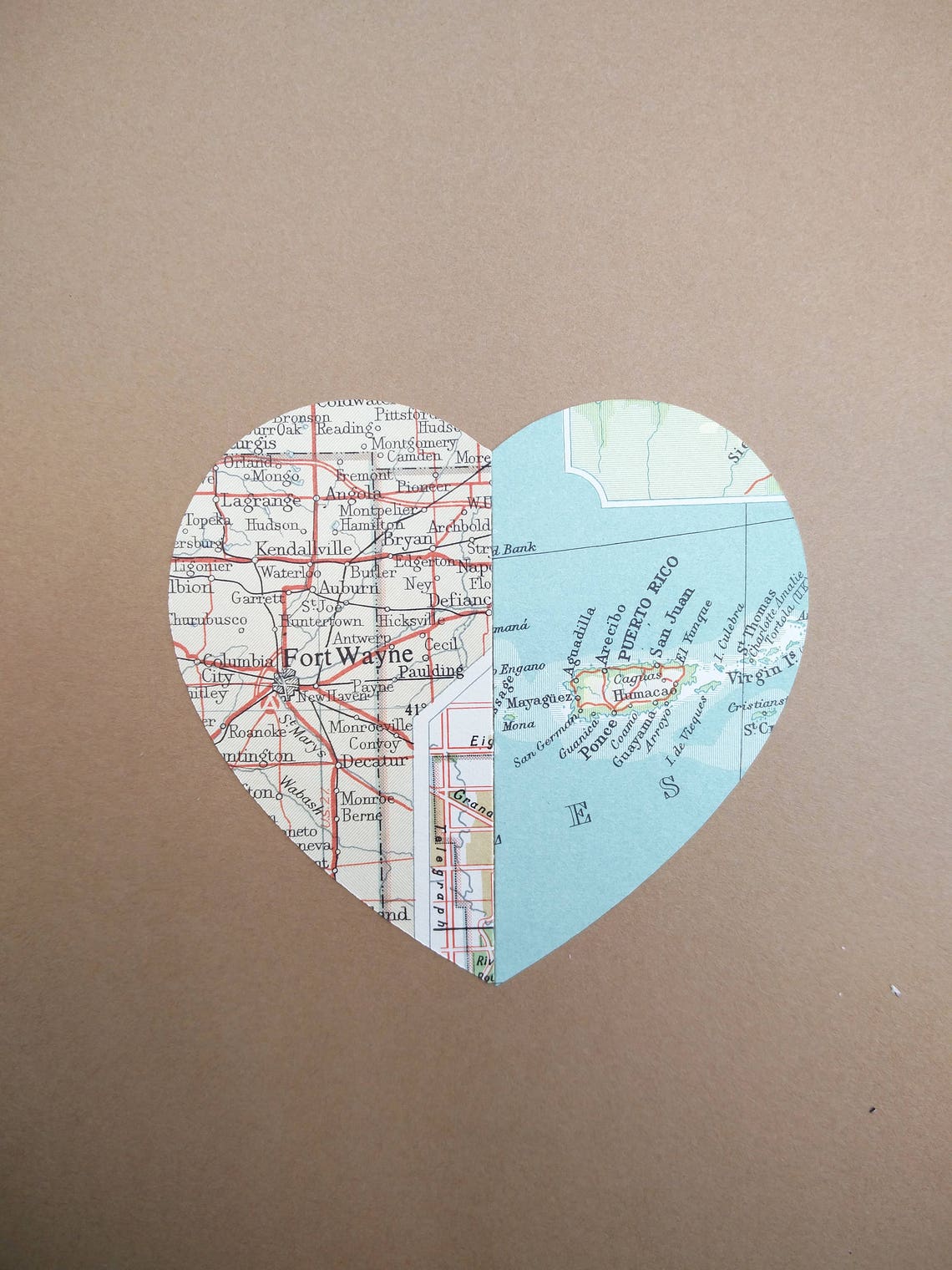 Vintage Map Card. CHOOSE YOUR PLACES Wedding Thank You - Etsy