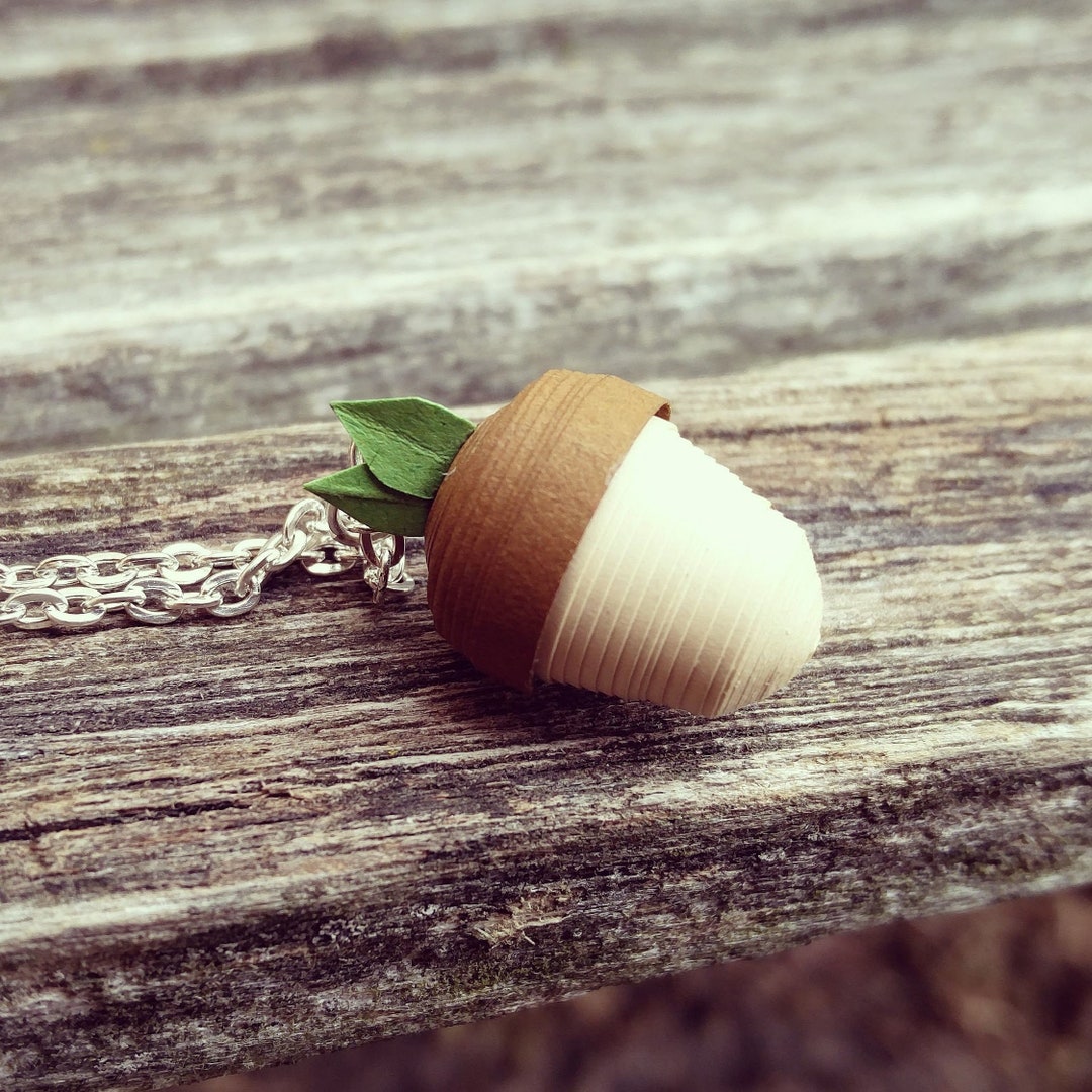 Acorn Necklace. CHOOSE YOUR COLORS. Quilling. Wedding Gift, Bridesmaid ...