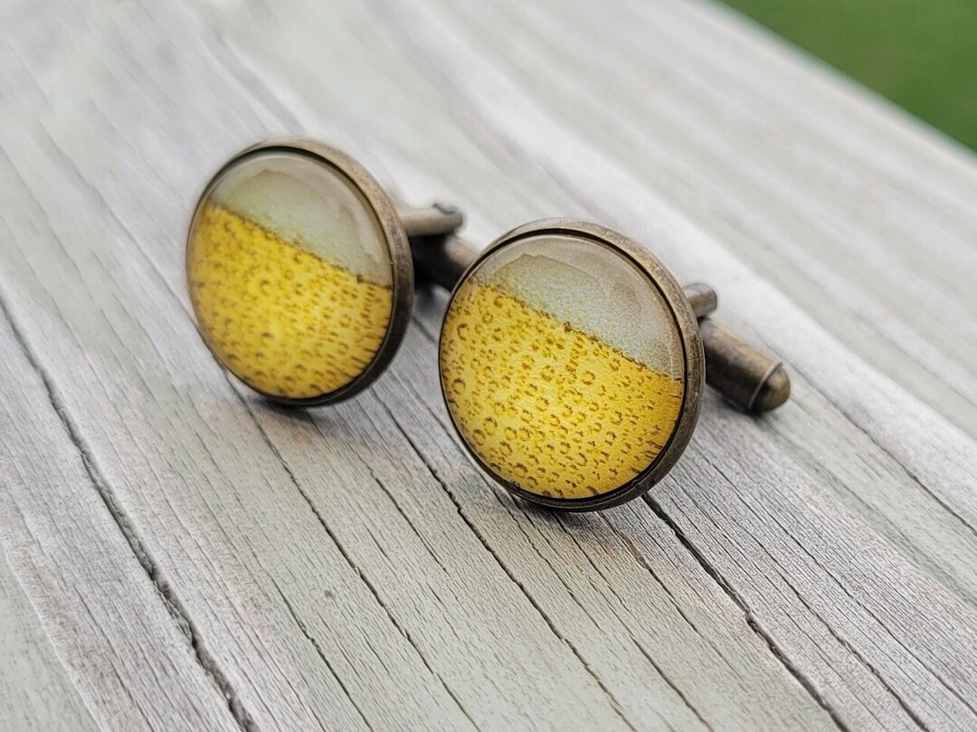 BEER Cufflinks, Ale. Wedding, Men's, Groomsmen Gift, Dad. Christmas ...
