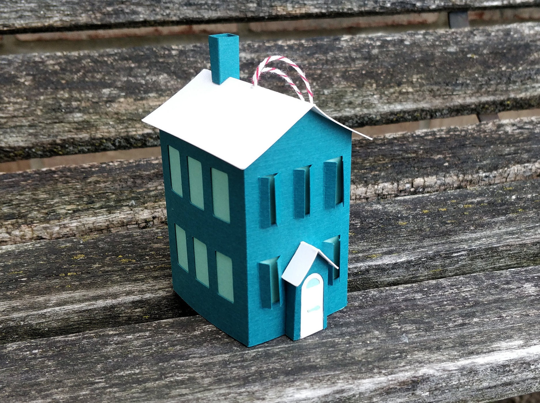 Paper House Ornament. Holiday Christmas Decoration. Paper | Etsy