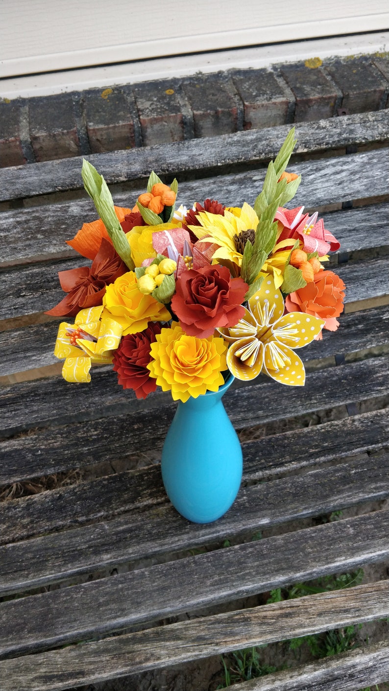 Custom Paper Bouquet. Paper Flowers. Perfect for First - Etsy