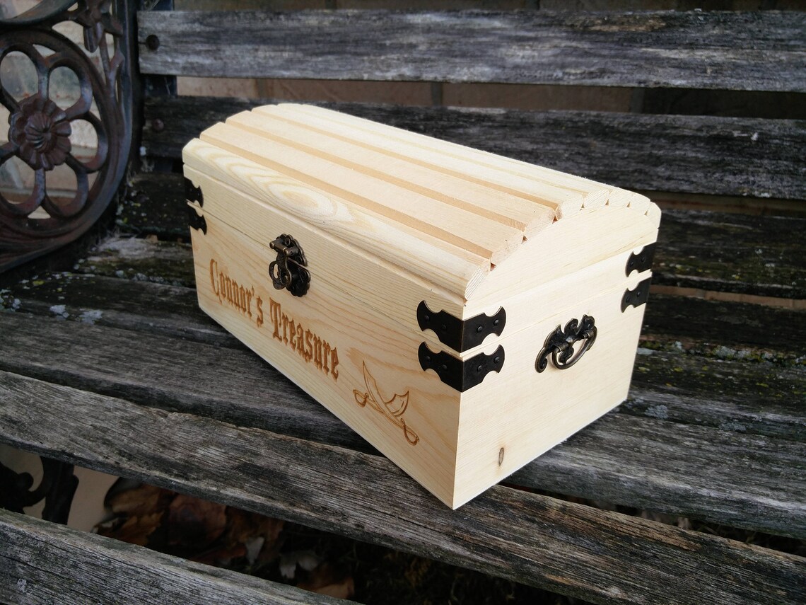 PERSONALIZED Treasure Chest Box. Children's Jewelry Box. - Etsy
