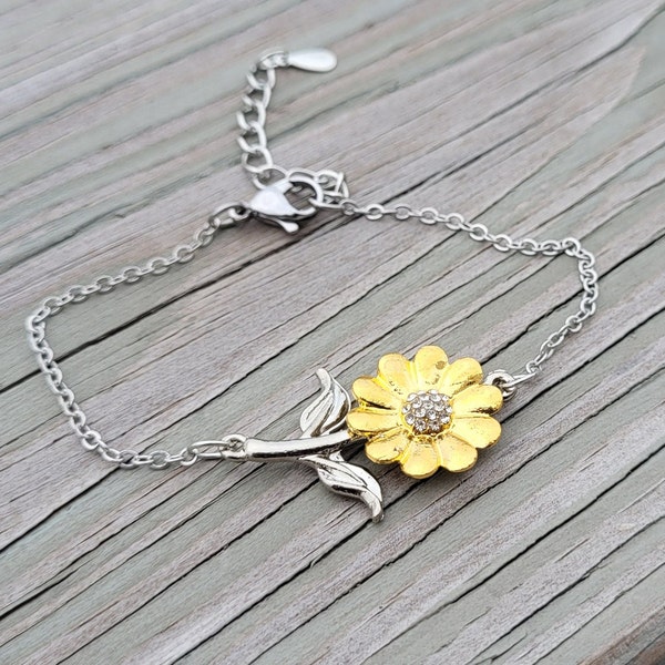 Sunflower Bracelet - Etsy
