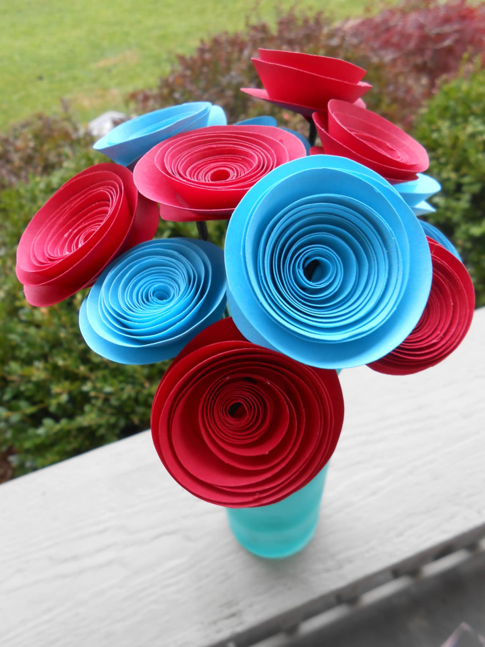 Rolled Paper Rose Bouquet CHOOSE YOUR COLORS. Wedding | Etsy