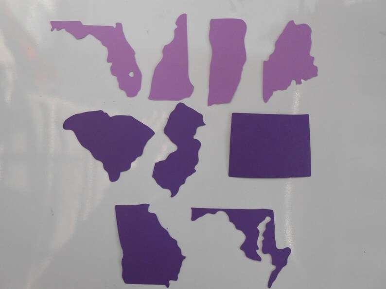 100 State Shapes. CHOOSE Your STATE & COLORS. 3.5 Inch. Escort - Etsy