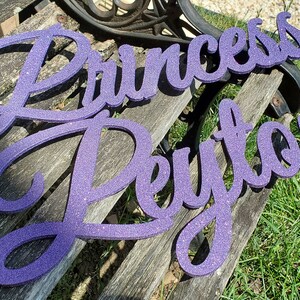 Custom Princess Sign. CHOOSE YOUR COLOR! Personalized Wood Sign, Laser ...