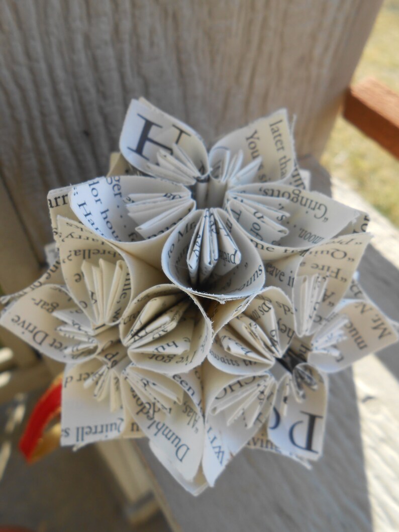 BOOK Kusudama Ball. Upcycled Origami. Wedding Decor, Gift, Home, Unique ...