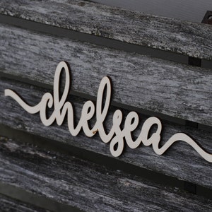 Custom Script Word Sign. Personalized Wood Sign, Laser Cut Baltic Birch ...