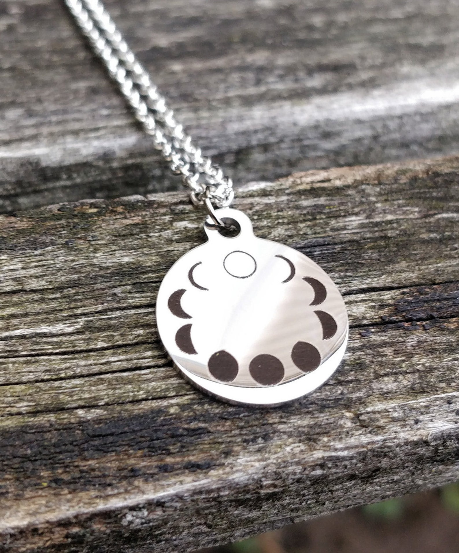 Moon Necklace. Moon Phases Wedding Gift Bridesmaid Mom - Etsy