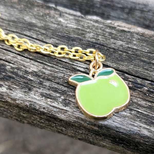 Apple Necklace - Etsy