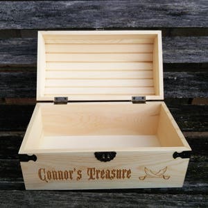 PERSONALIZED Treasure Chest Box. Children's Jewelry Box. Card Box for ...