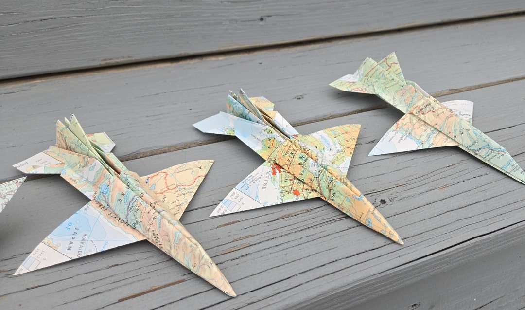 Map Paper Airplanes. Birthday Decorations, Wedding Escort Cards, Map ...