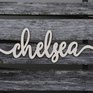Custom Script Word Sign. Personalized Wood Sign, Laser Cut Baltic Birch ...