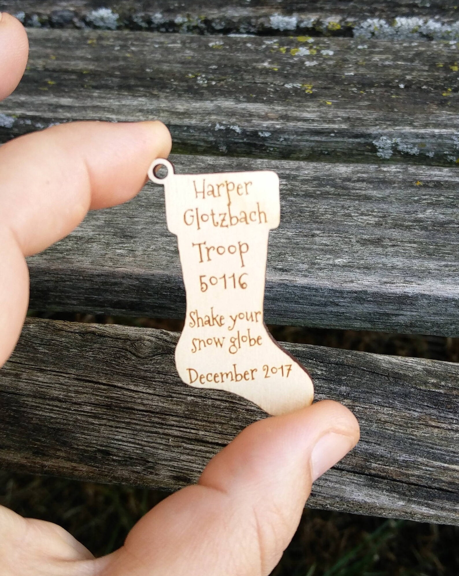 Custom Stocking Ornament. Christmas, Holiday Gift. Laser Engraved. Gift ...