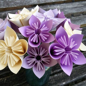 One Dozen Paper Flowers. CHOOSE YOUR COLORS. Anniversary, Centerpiece ...