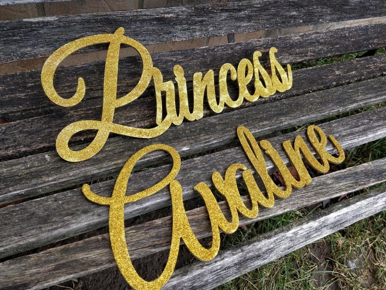 Custom Princess Sign. CHOOSE YOUR COLOR Personalized Wood - Etsy