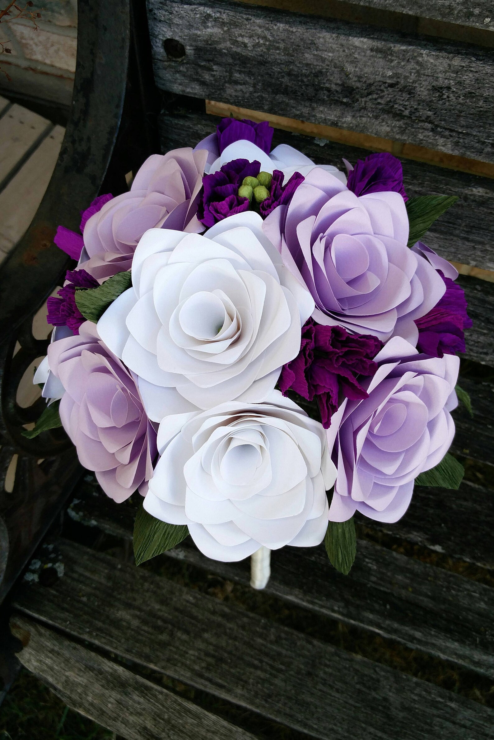 Custom Paper Flower Wedding Bouquets. You Pick the Colors | Etsy