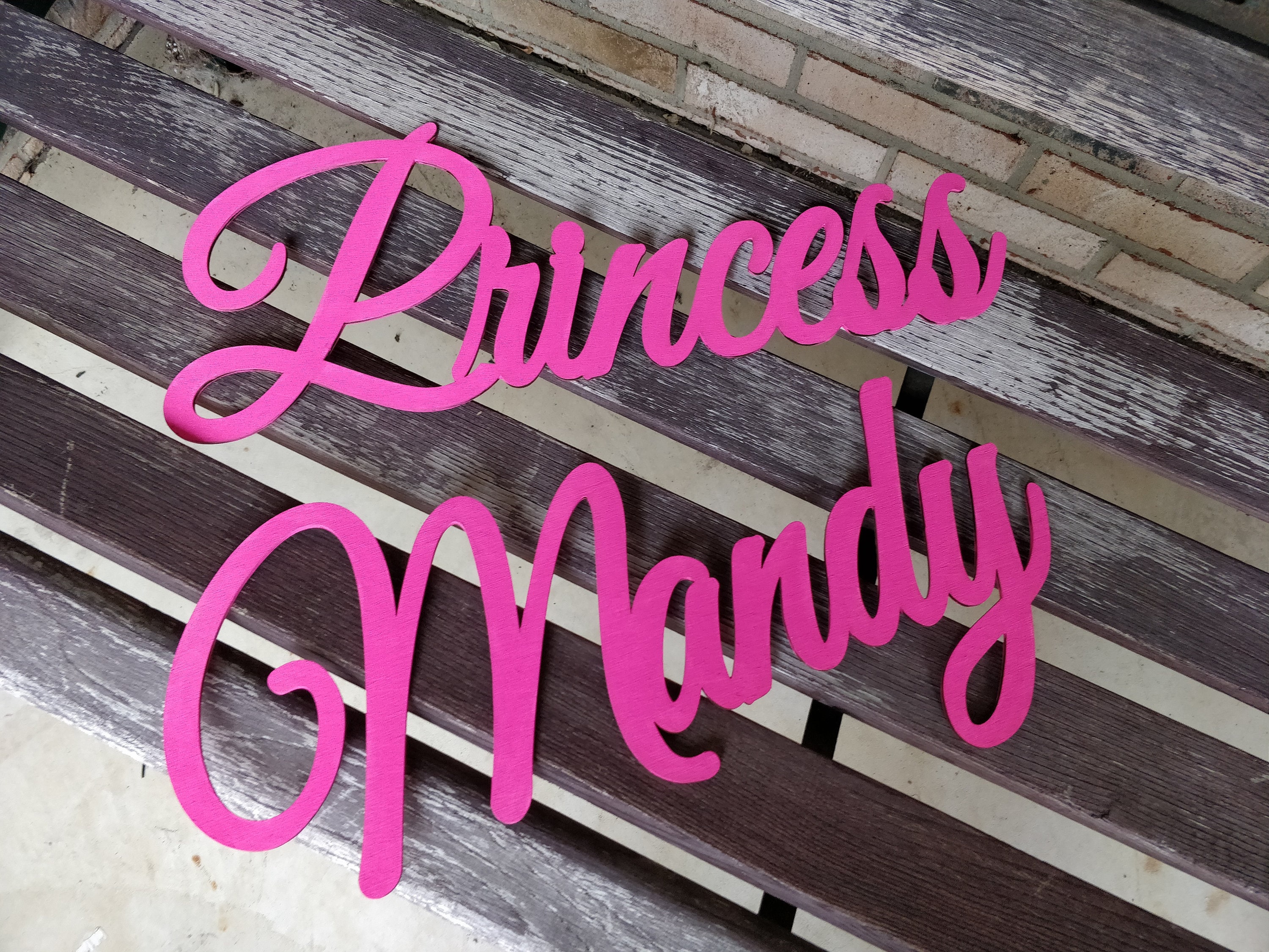 Custom Princess Sign. CHOOSE YOUR COLOR Personalized Wood | Etsy
