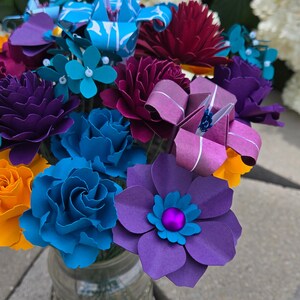 Custom Paper Bouquet. CHOOSE YOUR COLORS. Paper Flowers. First ...