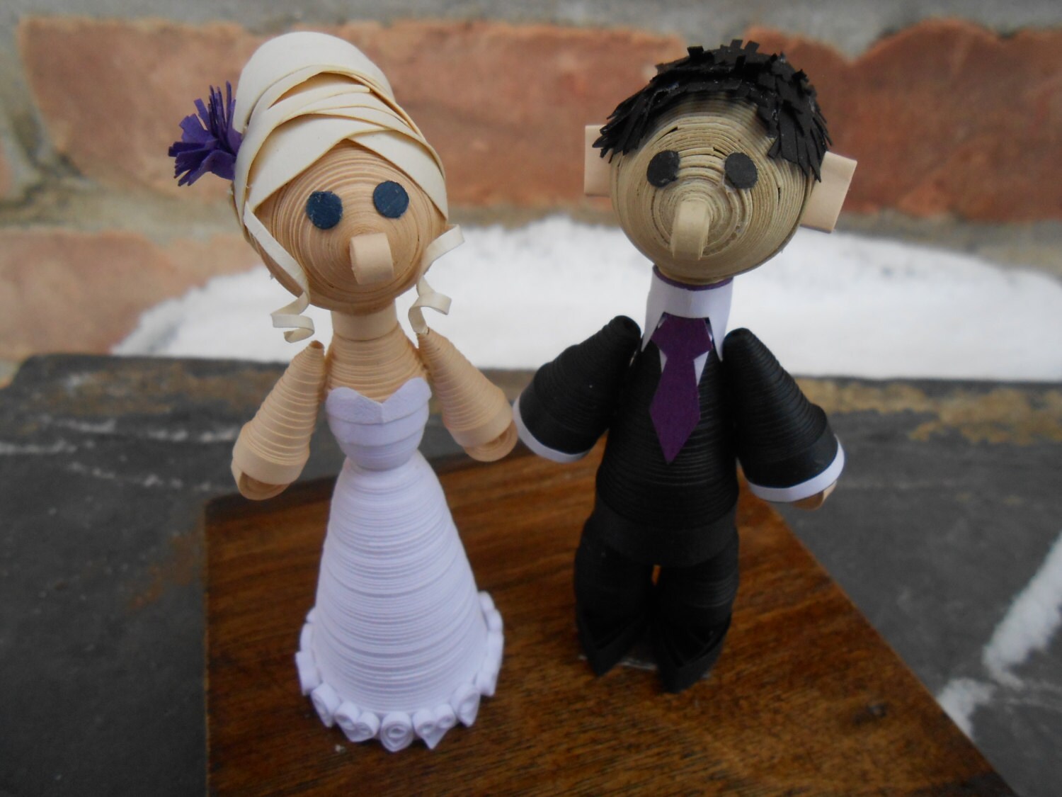 Bride & Groom Paper Cake Topper. Quilled Paper Wedding Decoration ...