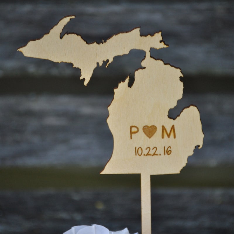 State Cake Topper - Etsy