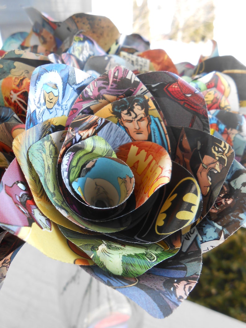Dozen COMIC BOOK Roses. Wedding Birthday Anniversary - Etsy