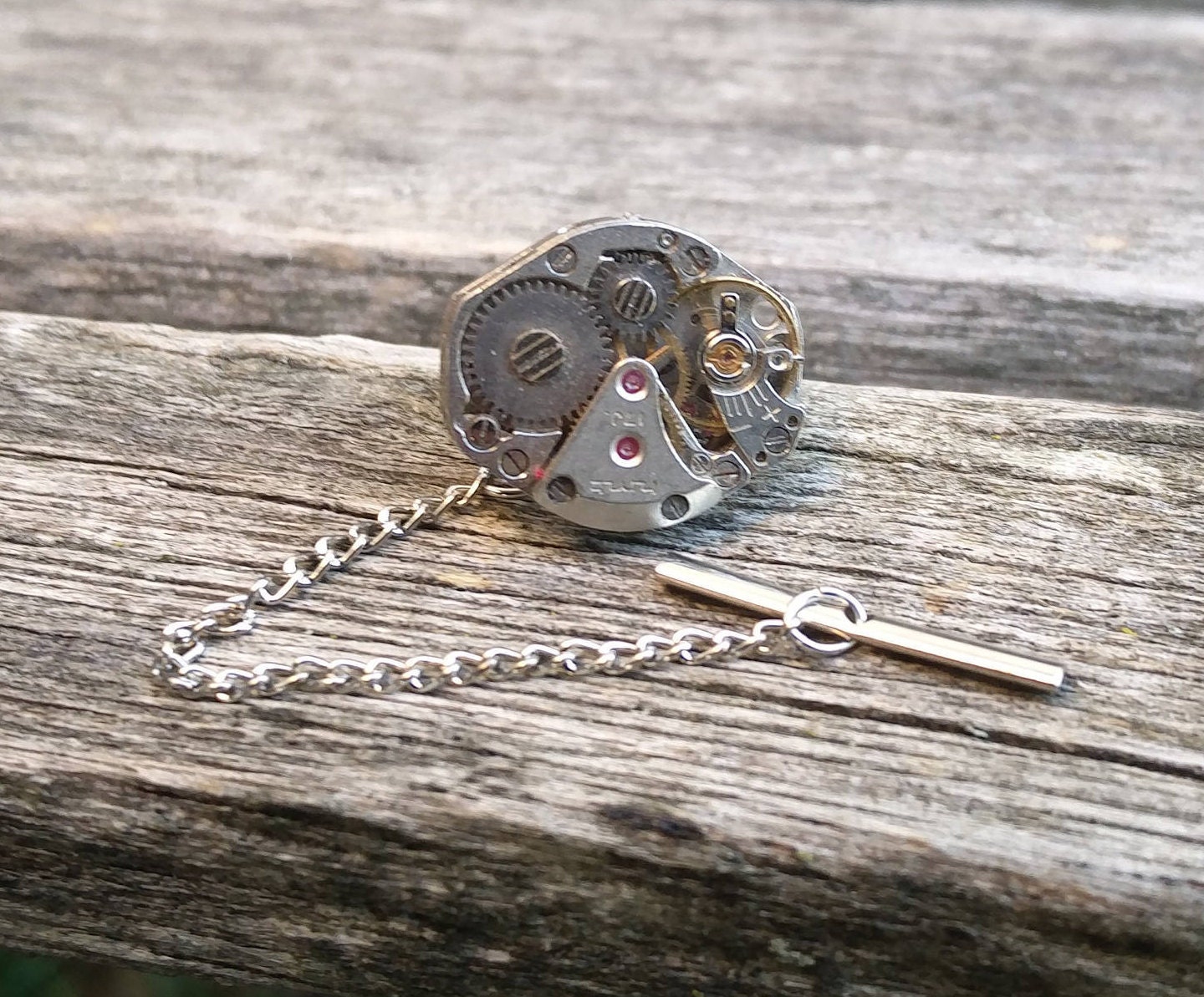 Steampunk Watch Tie Tack. Wedding Men Groom Gift Dad | Etsy