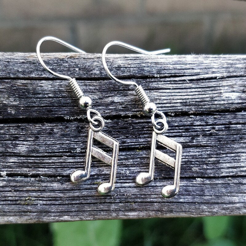 Music Note Earrings - Etsy