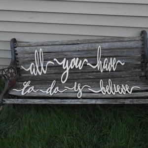 Custom Script Word Sign. Personalized Wood Sentence Sign, Laser Cut ...