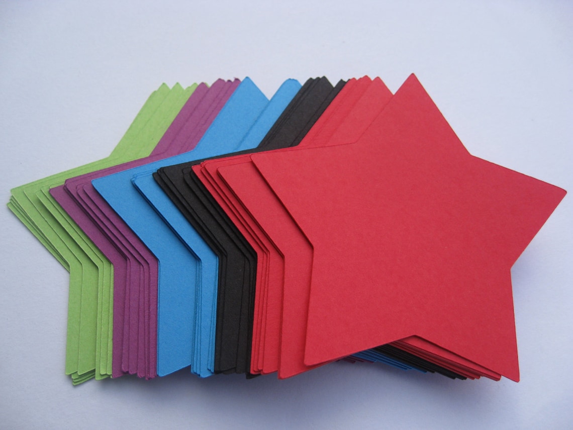 50 HUGE Stars. 5 Inch. YOUR CHOICE of Colors. Custom Orders - Etsy