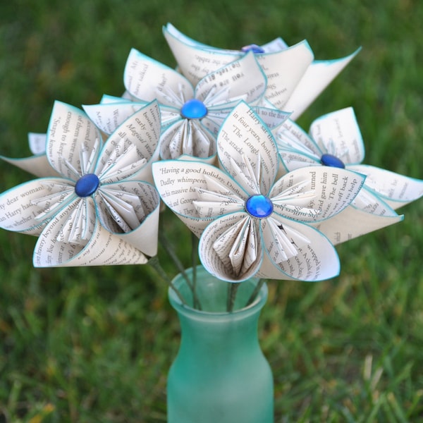 Book Paper Flowers - Etsy