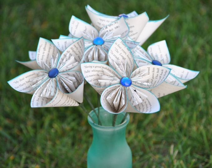 Book Paper Flower Bouquet. CHOOSE Your BOOK & COLORS. First - Etsy