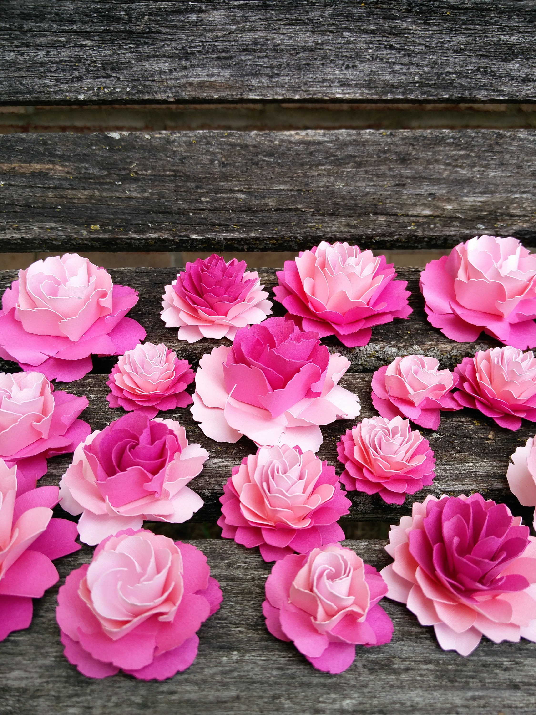 Paper Flowers, Cake, Table Decorations. CHOOSE YOUR COLORS. Set of 20 ...
