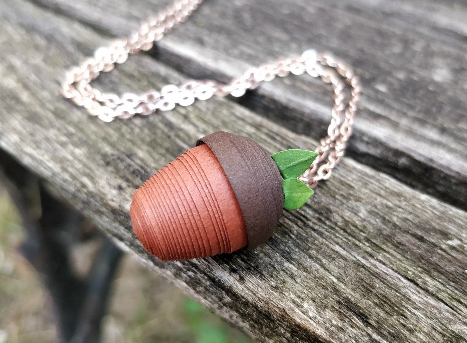 Acorn Necklace. CHOOSE YOUR COLORS. Quilling. Wedding Gift | Etsy