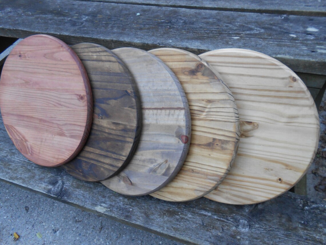 Round Cake Stand. CHOOSE YOUR COLOR. Large Wood Round. - Etsy