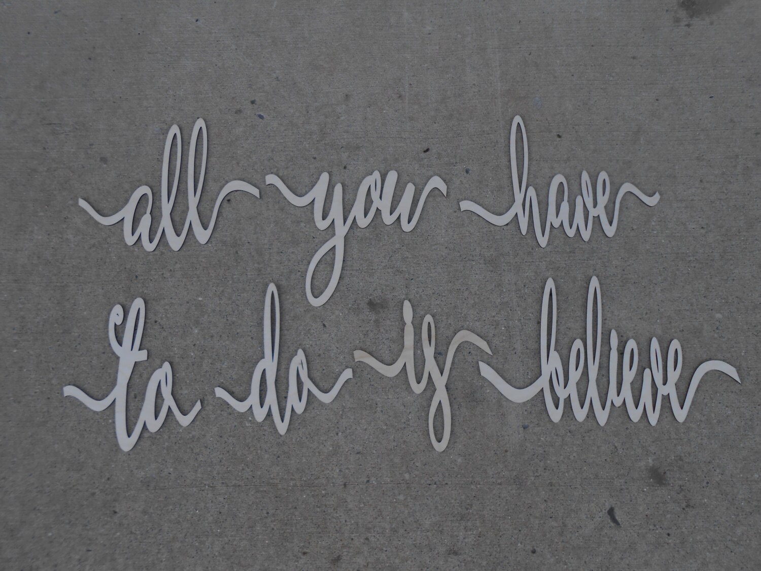 Custom Script Word Sign. Personalized Wood Sentence Sign - Etsy