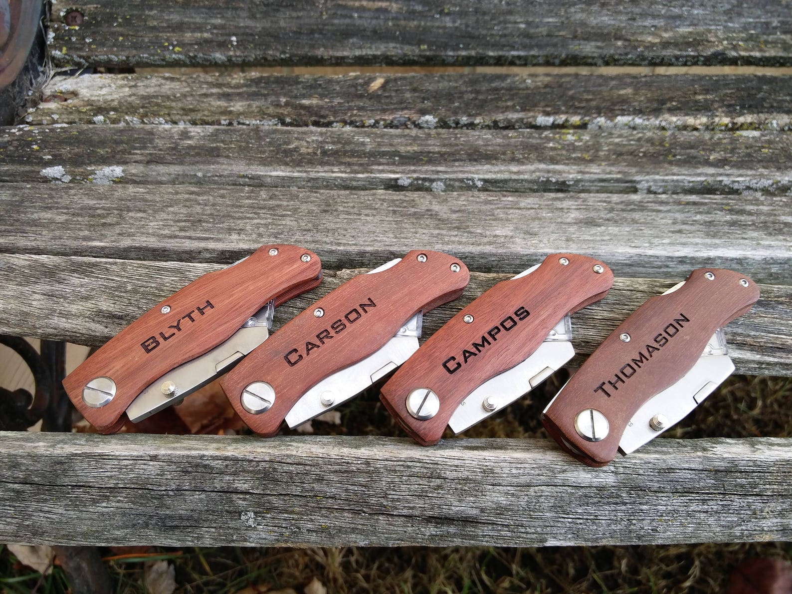 Custom Box Cutter. Laser Engraved Wood. Wedding, Men's, Groomsmen Gift ...