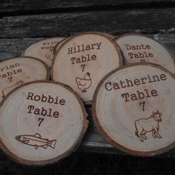 Escort Card Coaster - Etsy