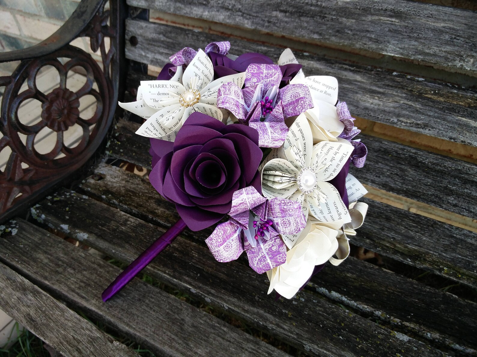 Custom Paper Flower Wedding Bouquet. You Pick The Colors | Etsy