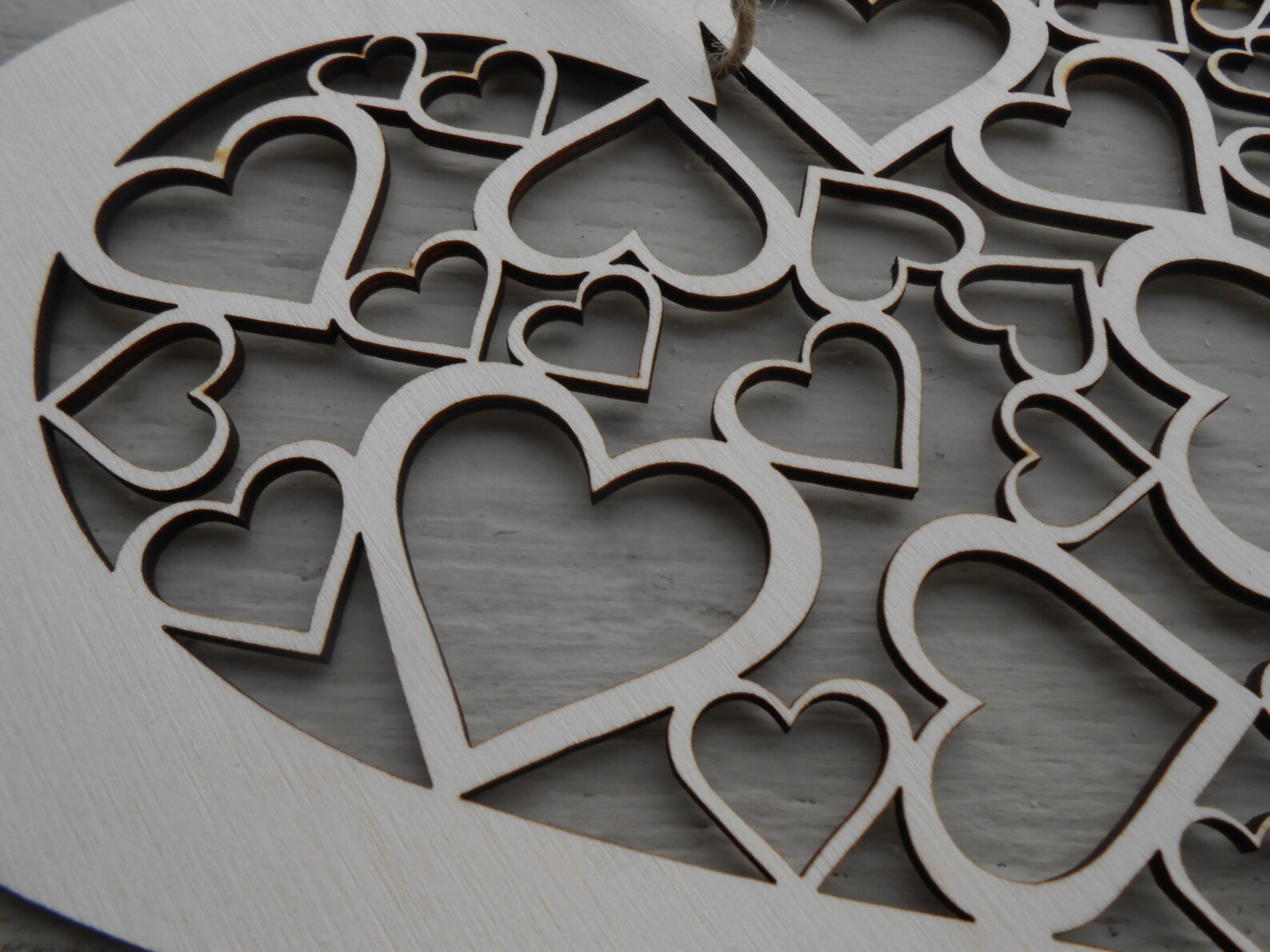 Heart Door Hanger. 9 Inch. Large Laser Cut Wood. Kids, Valentine ...