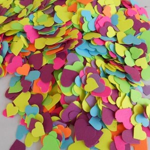 Over 2000 Mini Confetti Hearts. Neon Fluorescents. Weddings, Showers ...